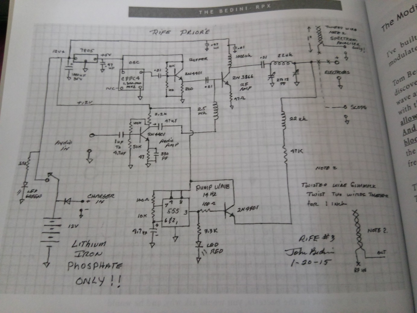 Bedini Rife machine/RPX circuit in the book&DVD for sale – BLACK BOX TECH LAB