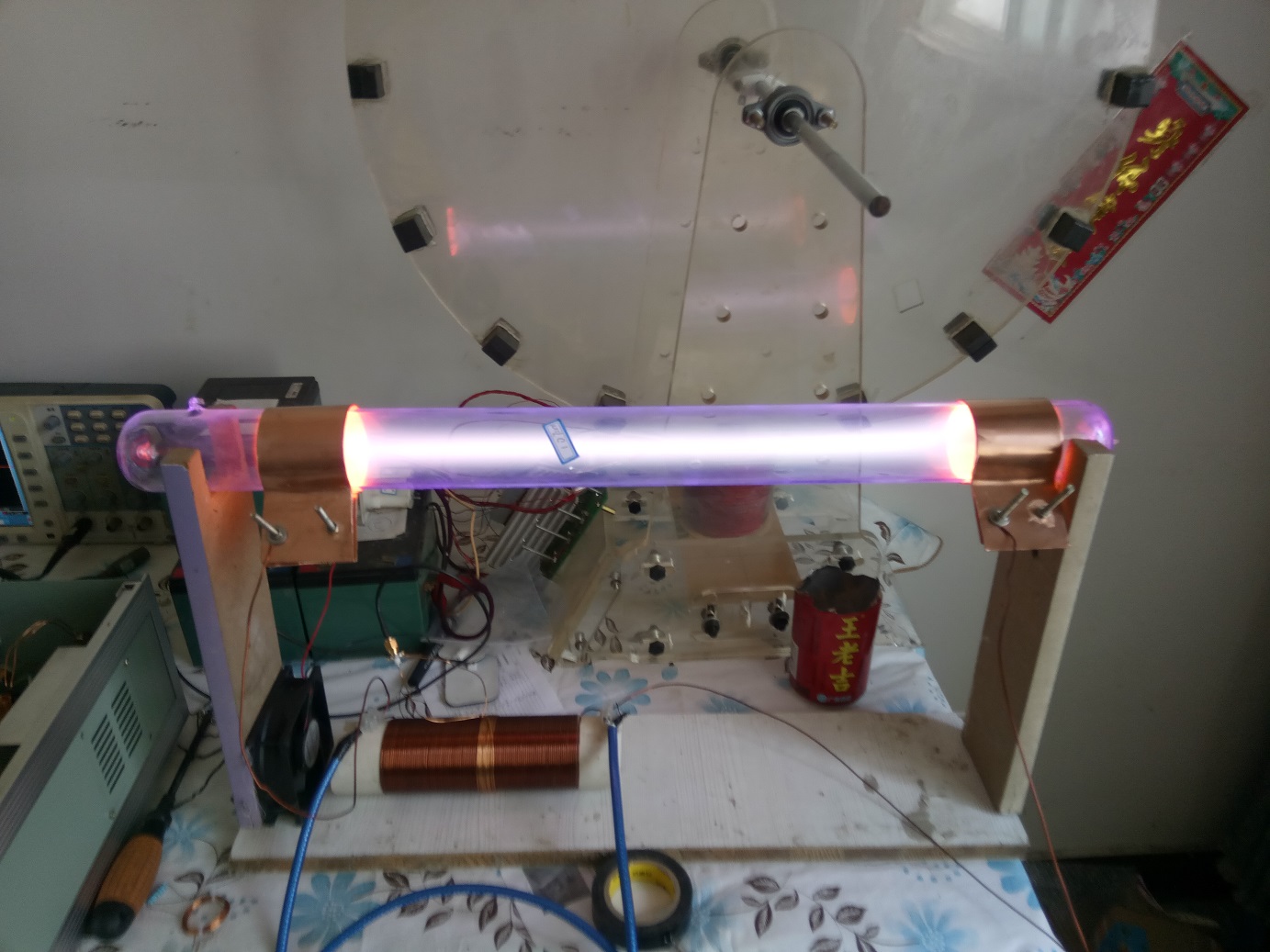 High power rife plasma tube test - BLACK BOX TECH LAB